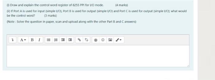 Solved Draw and explain the control word register of 8255 | Chegg.com