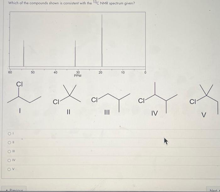 Solved Which of the compounds shown is consistent with the | Chegg.com