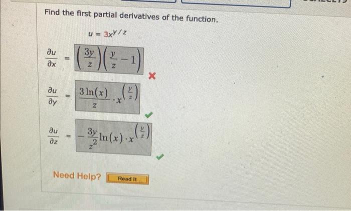 Solved Find the first partial derivatives of the function. | Chegg.com