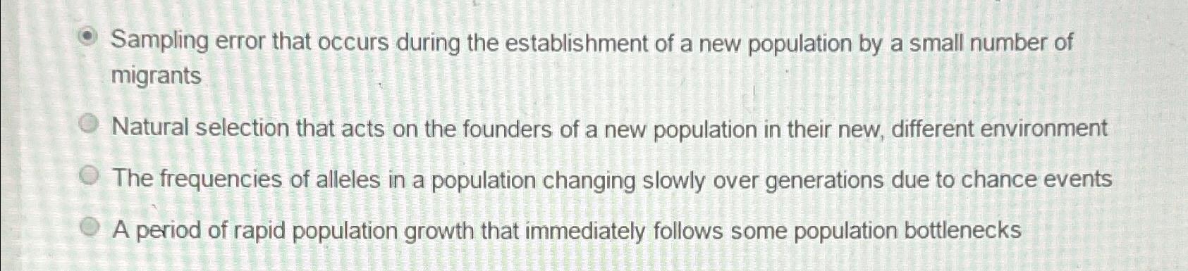 Solved Sampling error that occurs during the establishment | Chegg.com
