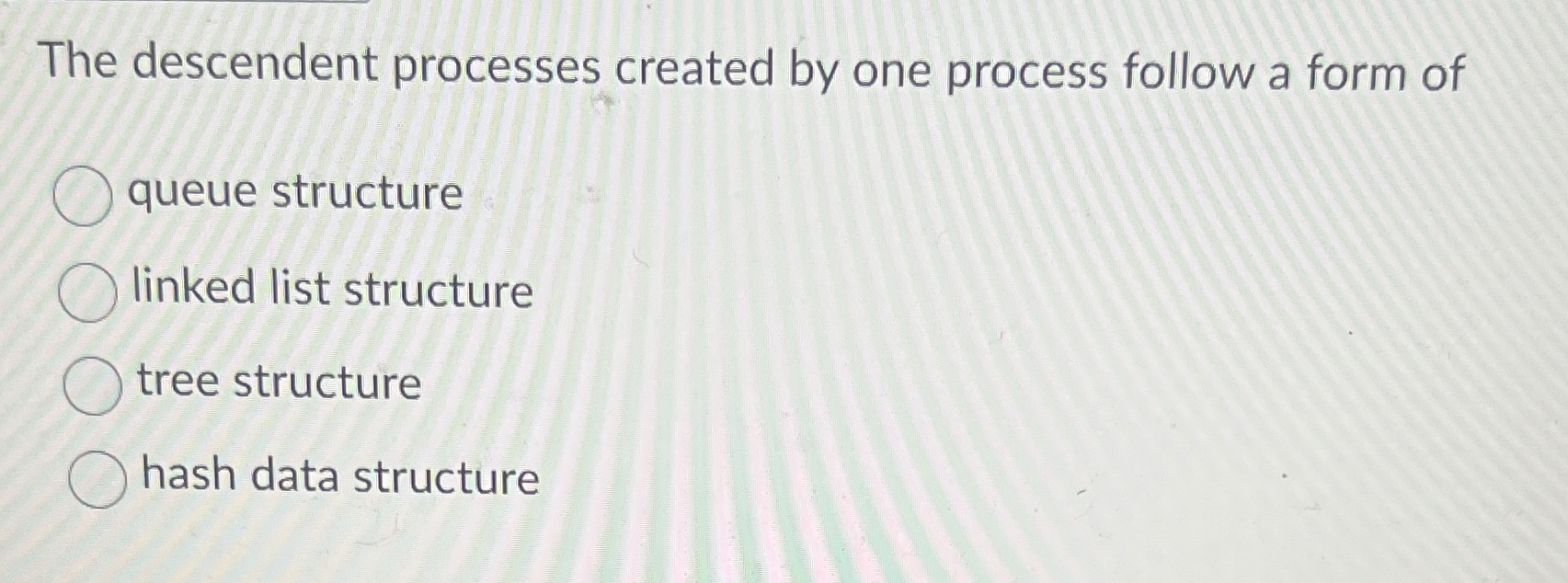 Solved The descendent processes created by one process | Chegg.com