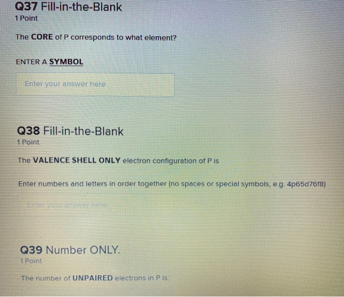 Solved Q37 Fill-in-the-Blank 1 Point The CORE of P | Chegg.com