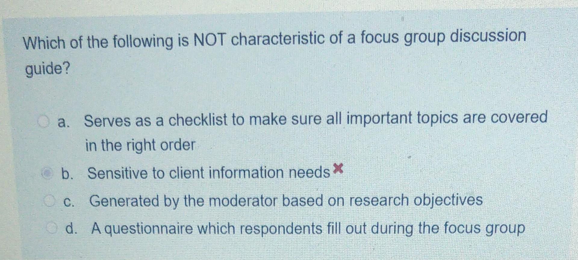 Solved Which of the following is NOT characteristic of a | Chegg.com