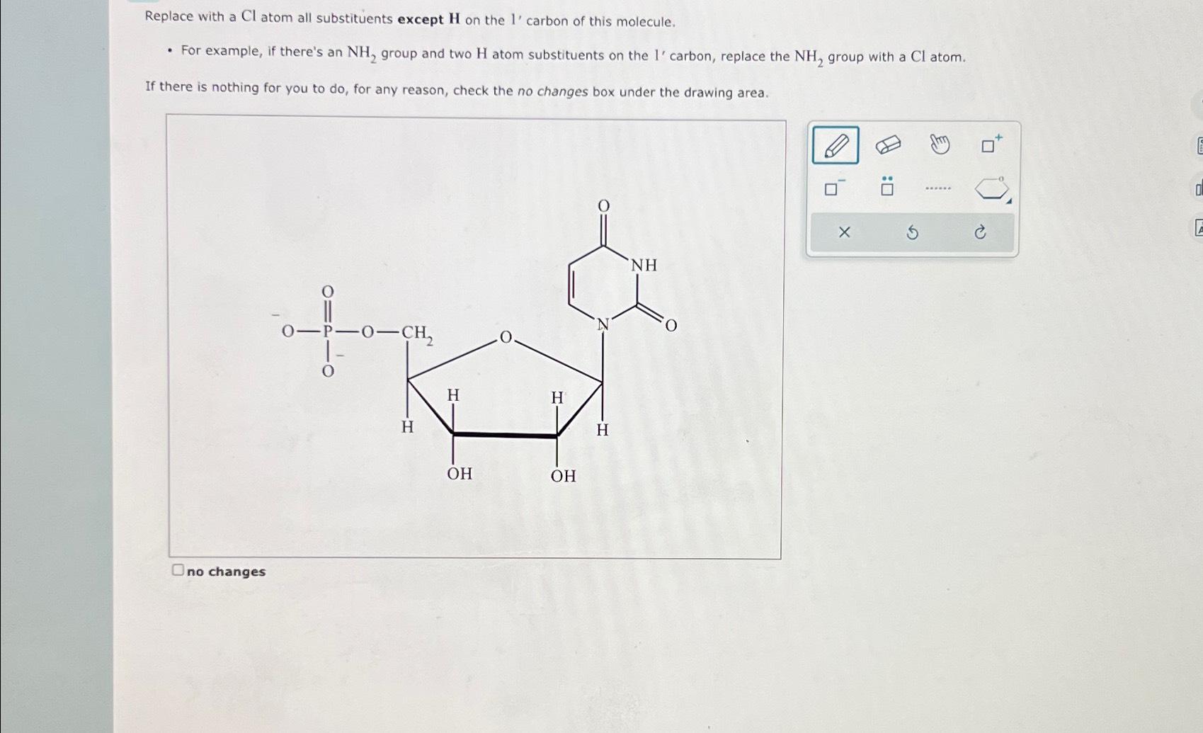 Solved Replace with a Cl ﻿atom all substituents except H ﻿on | Chegg.com