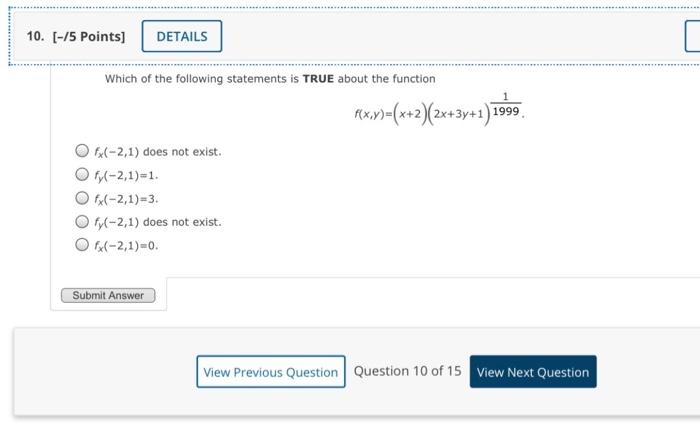 Solved 10. [-15 Points) DETAILS Which of the following | Chegg.com Solved 10. [-15 Points) DETAILS Which of the following | Chegg.com