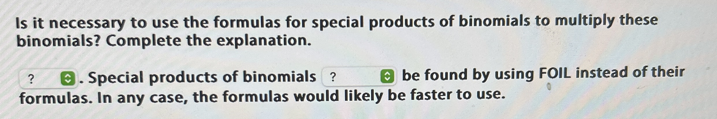 Solved Is it necessary to use the formulas for special | Chegg.com