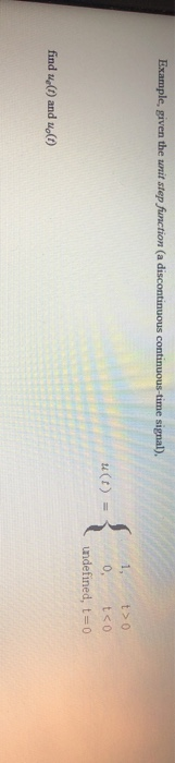Solved Example, given the unit step function (a | Chegg.com