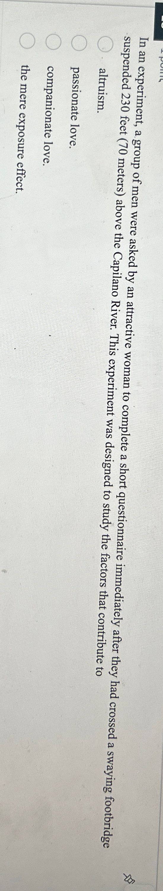 Solved In an experiment, a group of men were asked by an | Chegg.com