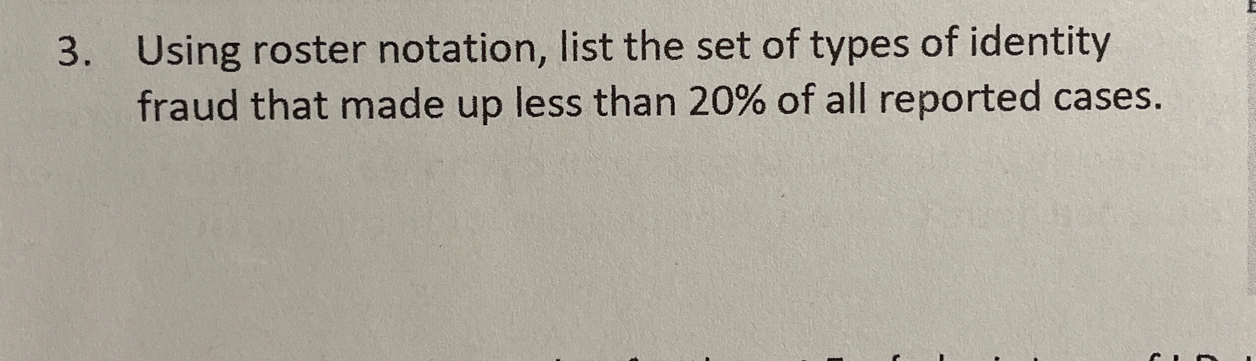 Solved Using roster notation, list the set of types of | Chegg.com