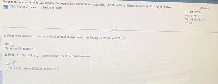 Solved Refer to the accompanying data display that results | Chegg.com