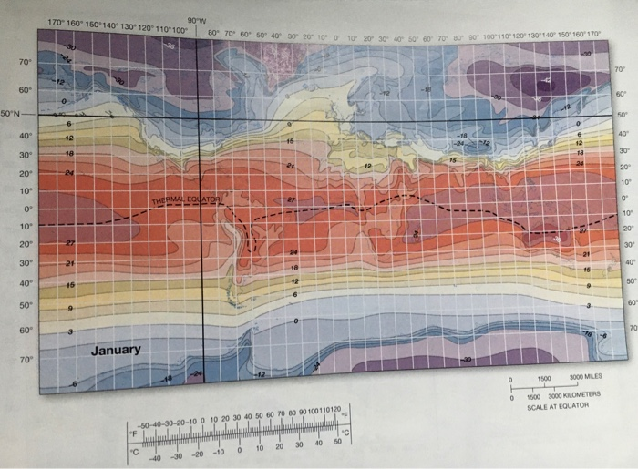 Solved E s Temperature Maps Degrees Celsius (C) Wat logue | Chegg.com
