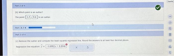 Solved For the following data set: Part 1 of 4 (a) Compute | Chegg.com