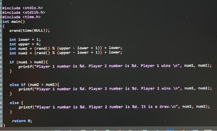 Solved building upon this code allow multiple rounds for the | Chegg.com