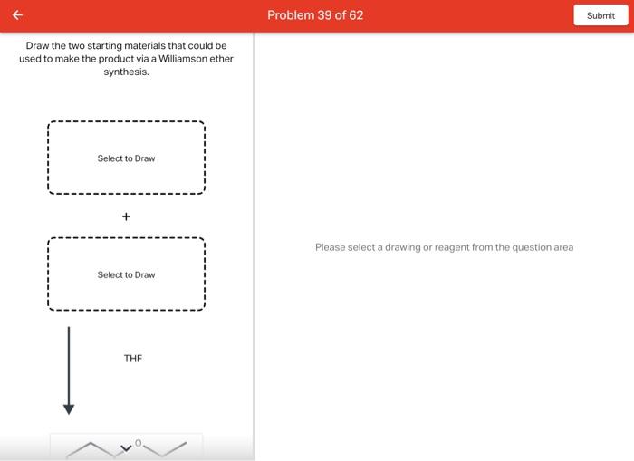 Solved Draw the two starting materials that could be used to | Chegg.com