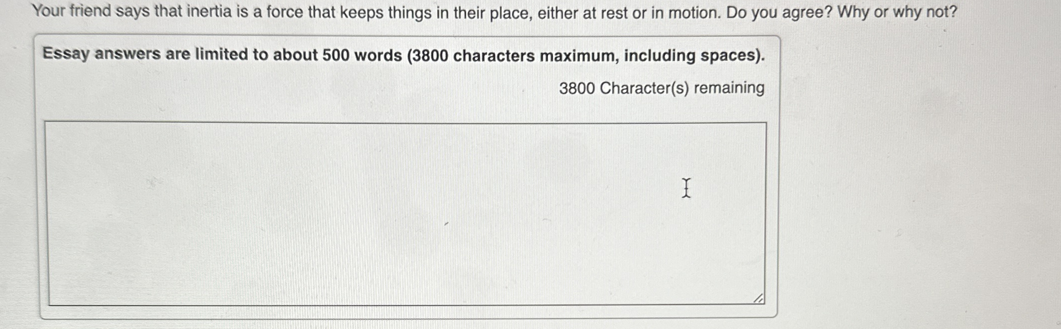 Solved Your friend says that inertia is a force that keeps | Chegg.com