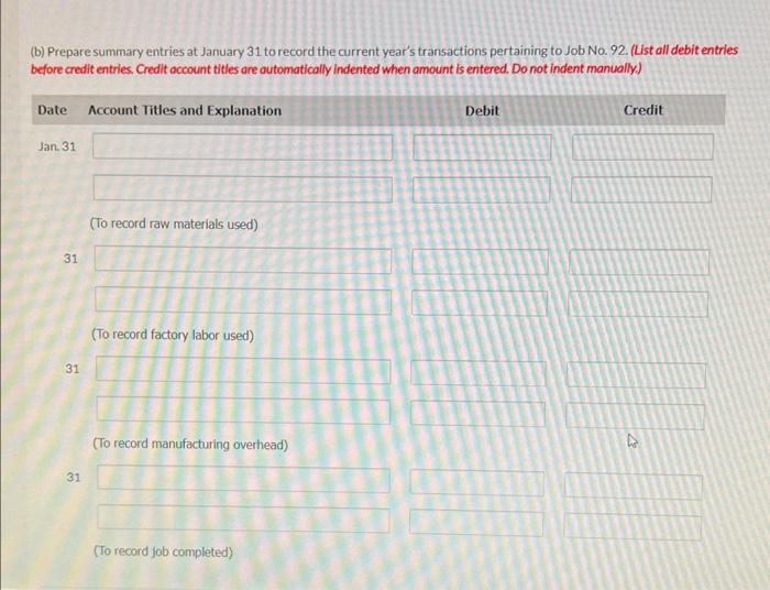 Solved Current Attempt in Progress A job order cost sheet | Chegg.com