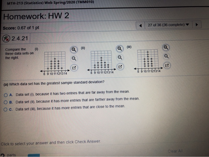 Solved MTH-213 (Statistics) Web Spring/2020 (TMM010) | Chegg.com