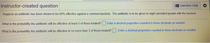 Solved Instructor-created question Question Help Suppose an | Chegg.com