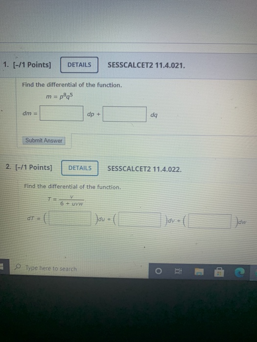 Solved 1. [-/1 Points) DETAILS SESSCALCET2 11.4.021. Find | Chegg.com Solved 1. [-/1 Points) DETAILS SESSCALCET2 11.4.021. Find | Chegg.com