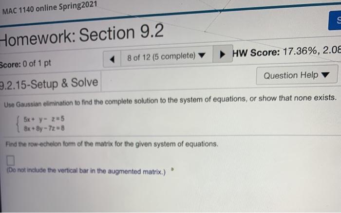 Solved MAC 1140 online Spring2021 S Homework: Section 9.2 8 | Chegg.com