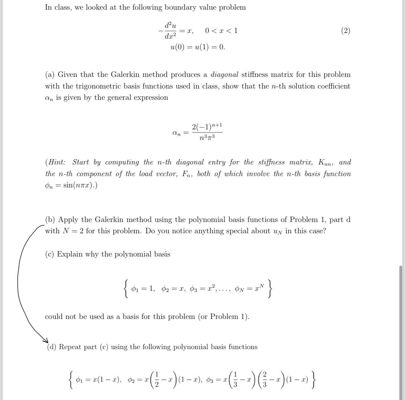 Solved In class, we looked at the following boundary value | Chegg.com