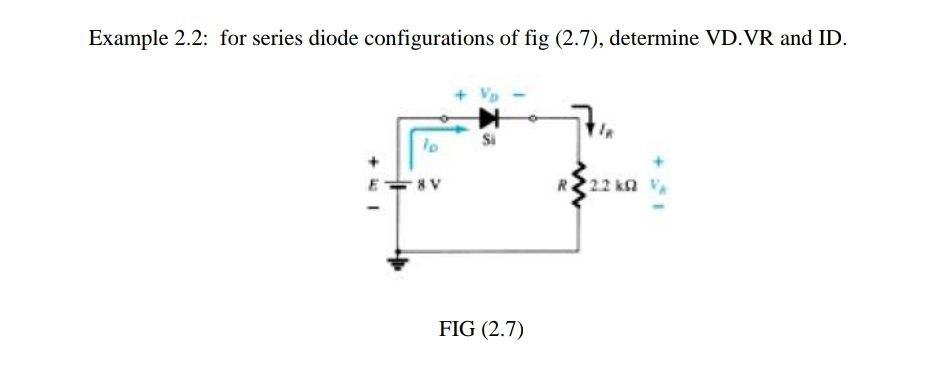 Solved Example 2.2: for series diode configurations of fig | Chegg.com
