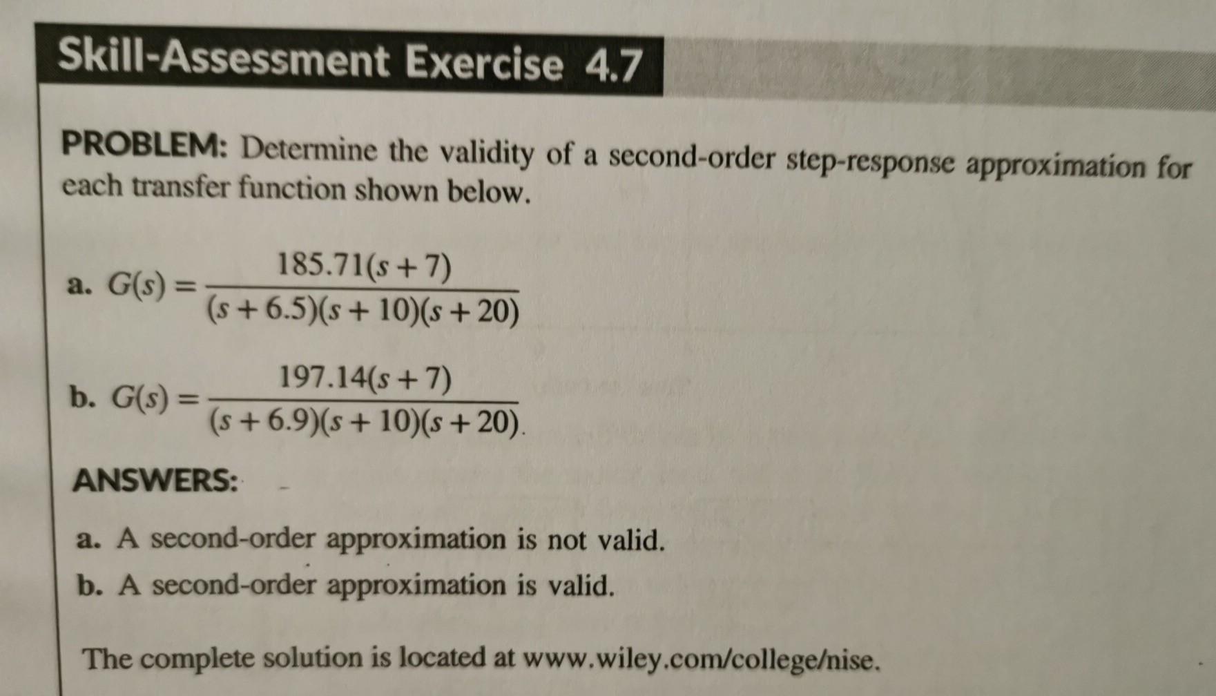 Solved Skill-Assessment Exercise 4.7 PROBLEM: Determine the | Chegg.com