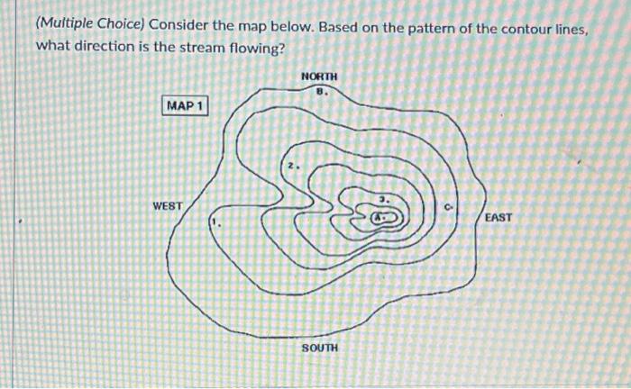 Solved (Multiple Choice) Consider the map below. Based on | Chegg.com