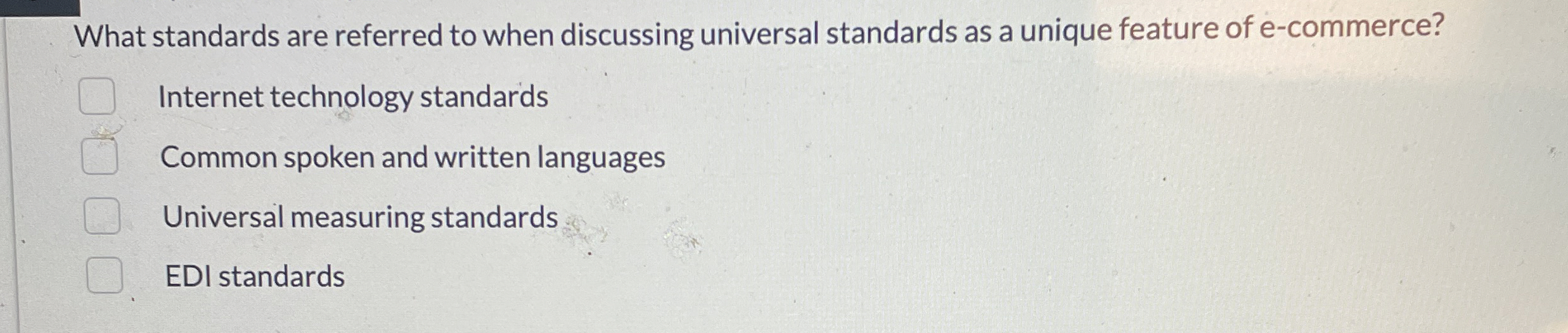 Solved What standards are referred to when discussing | Chegg.com