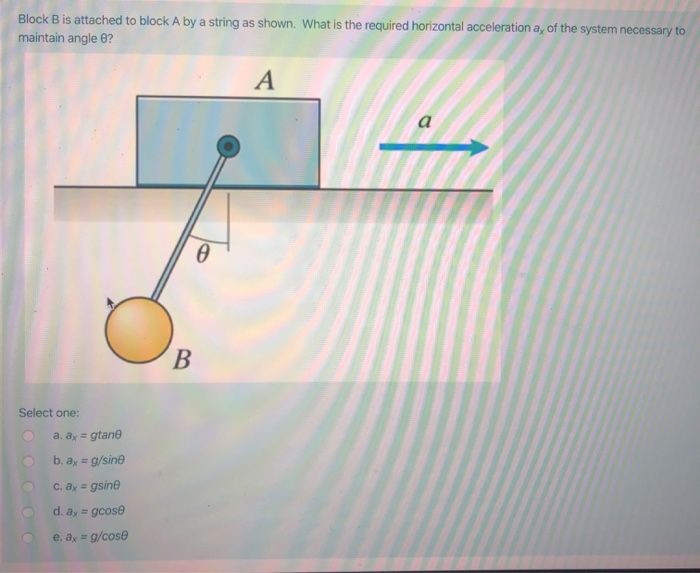 Solved Block B is attached to block A by a string as shown. | Chegg.com