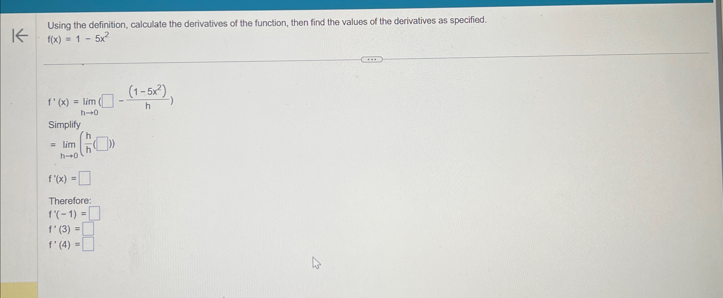 Solved Using the definition, calculate the derivatives of | Chegg.com