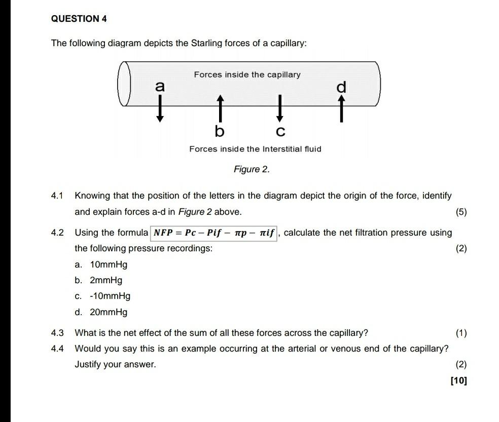 Solved QUESTION 4 The following diagram depicts the Starling | Chegg.com