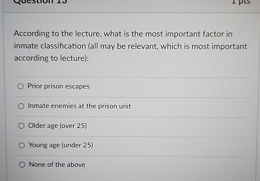 Solved According to the lecture, what is the most important | Chegg.com
