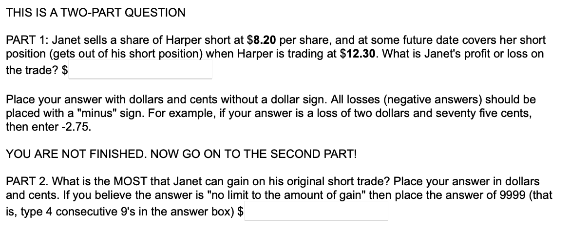 Solved THIS IS A TWO-PART QUESTIONPART 1: Janet sells a | Chegg.com