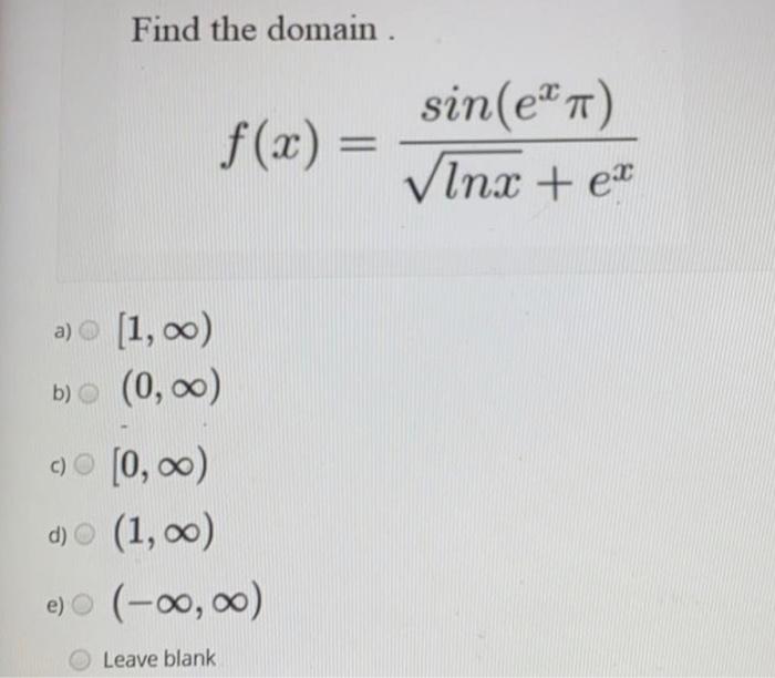 Solved Find the domain | Chegg.com