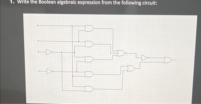 Solved Write the Boolean algebraic expression from the | Chegg.com