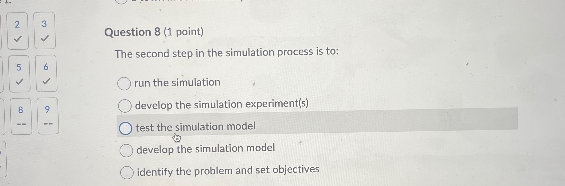 Solved 23Question 8 (1 ﻿point)The second step in the | Chegg.com