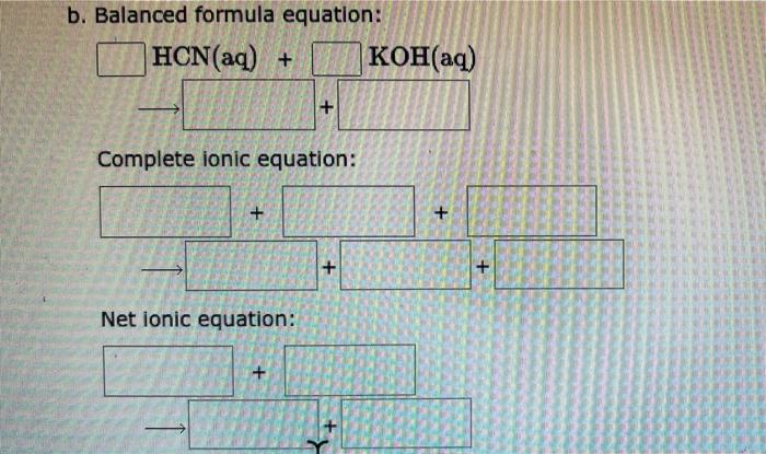 Solved Write the balanced formula, complete lonic, and net | Chegg.com