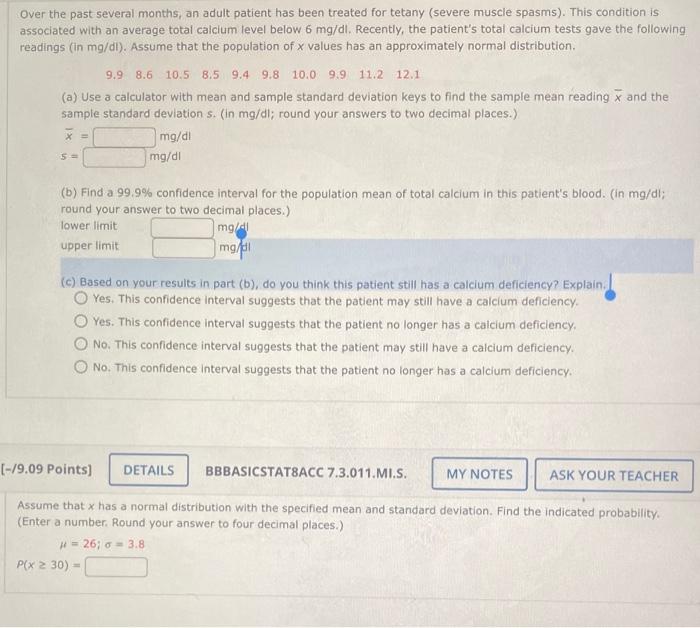 Solved Over the past several months, an adult patient has | Chegg.com