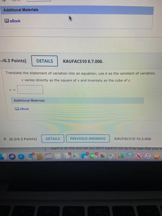 Solved Additional Materials eBook -16.3 Points] DETAILS | Chegg.com