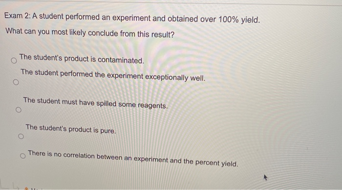Solved Exam 2 A Student Performed An Experiment And Chegg solved-exam-2-a-student-performed-an-experiment-and-chegg