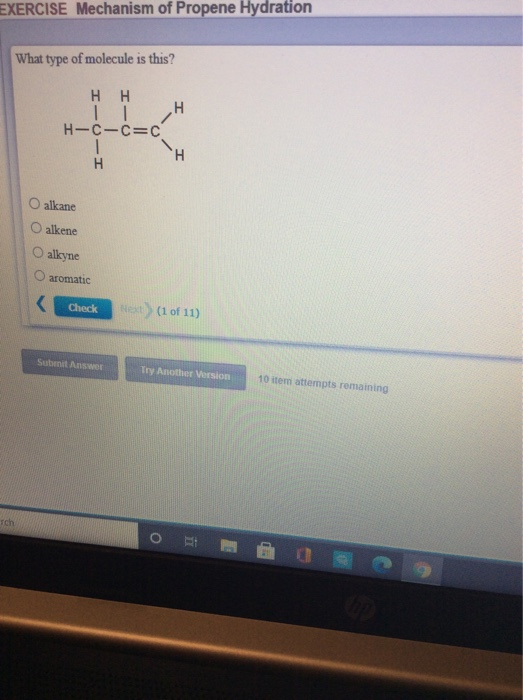 Solved EXERCISE Mechanism of Propene Hydration What type of | Chegg.com