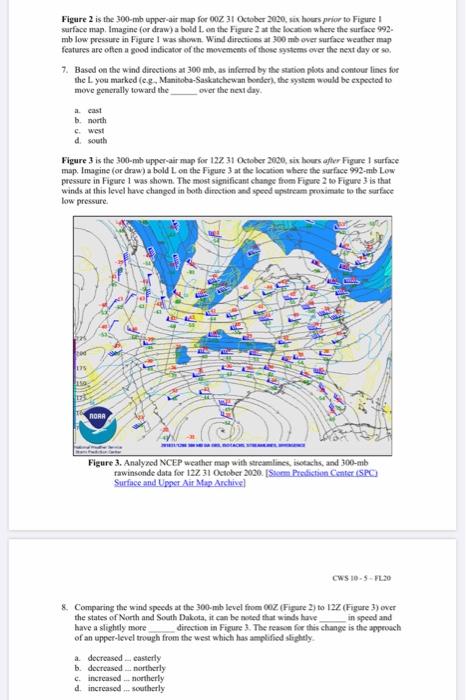 Solved Figure 2 is the 300-mb upper-air map for OOZ 31 | Chegg.com