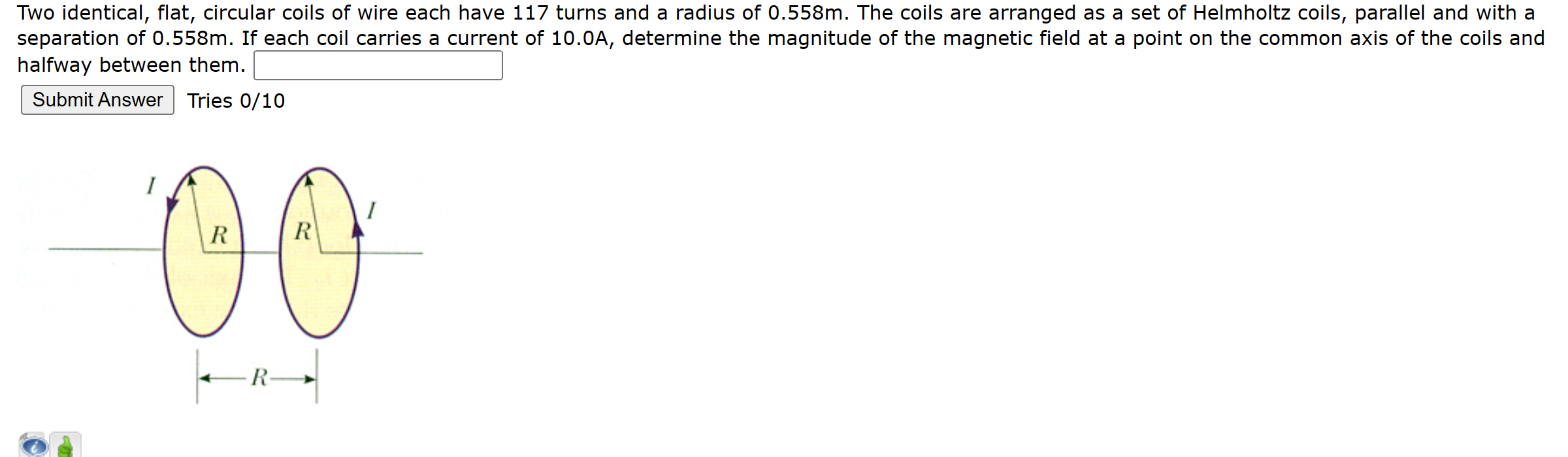 Solved Two identical, flat, circular coils of wire each have | Chegg.com