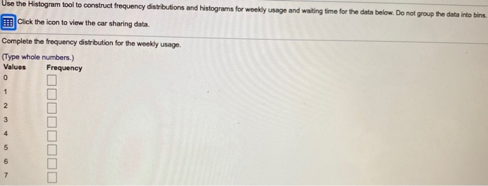 Solved Use The Histogram Tool To Construct Frequency 