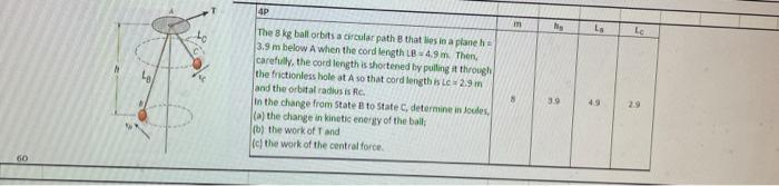 Solved The 8 kg ball orbits a circular path B that lies in a | Chegg.com