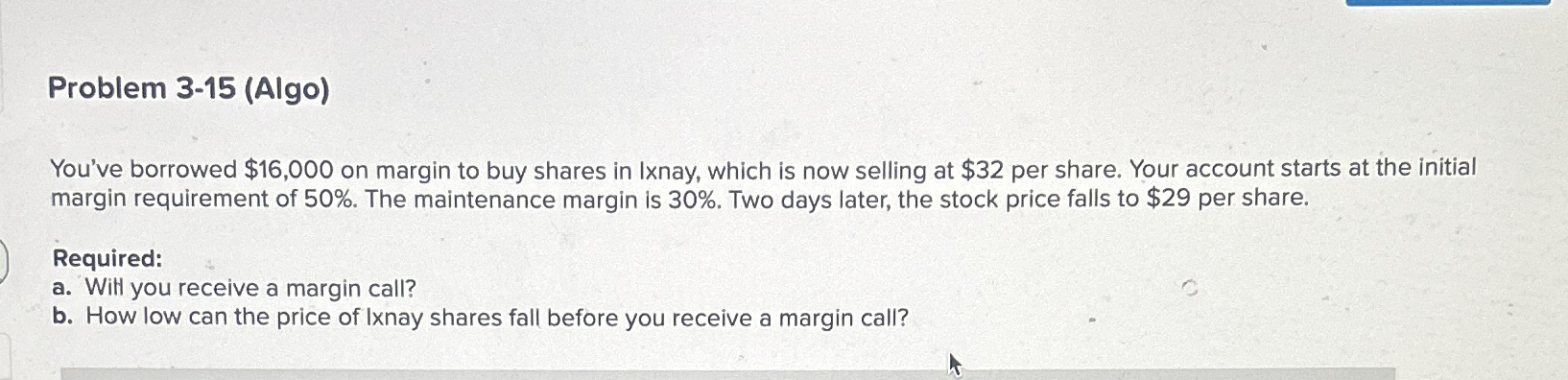 Solved Problem 3-15 (Algo)\\nYou've borrowed $16,000 on | Chegg.com