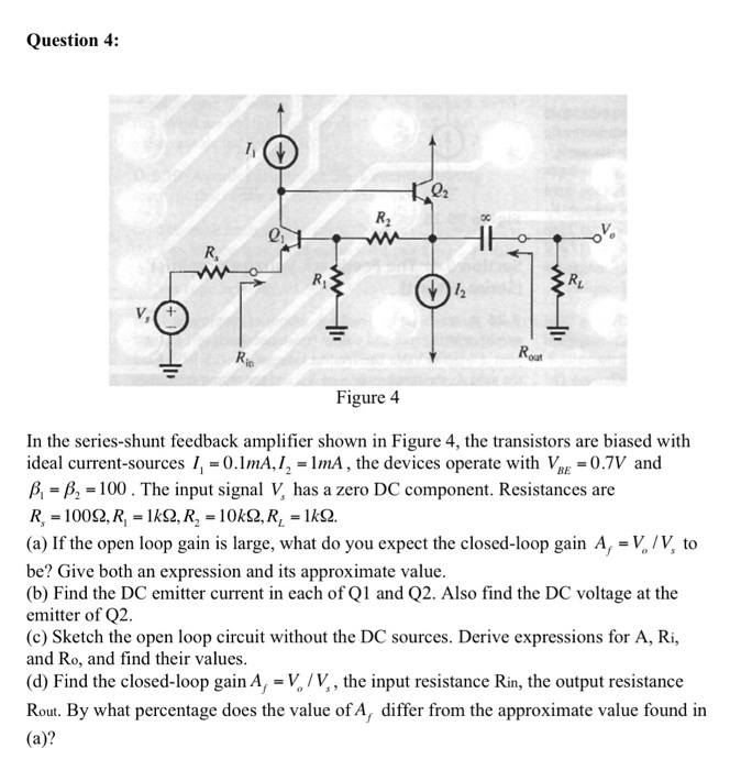 Solved Question 4: 1 KO R2 OG R w R 3RL 12 Rio Ron Figure 4 | Chegg.com