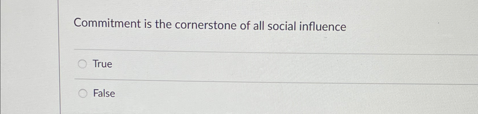Solved Commitment is the cornerstone of all social | Chegg.com