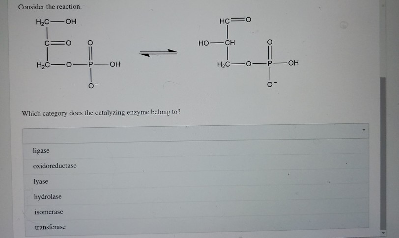 Solved Each of the given reactions is catalyzed by an | Chegg.com